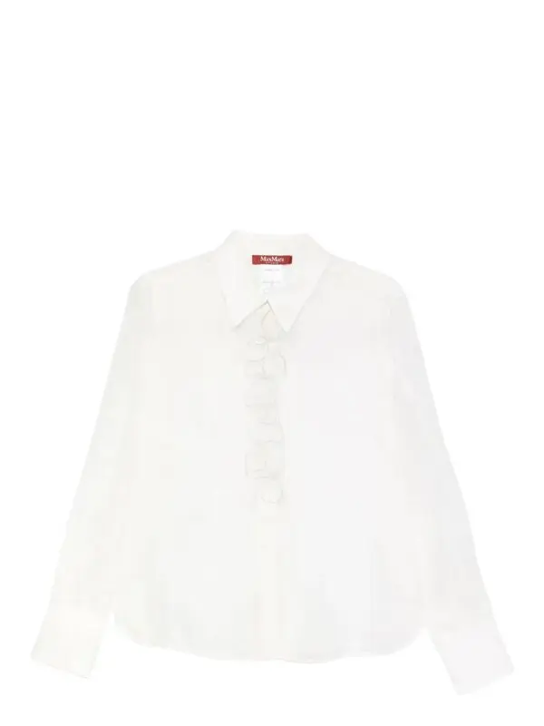 Max Mara Ruffled Shirt - White