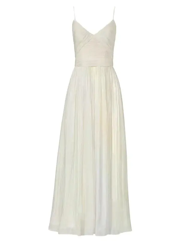 Costarellos Fayla Draped Maxi Dress - Neutrals