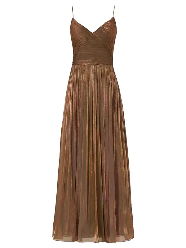 Costarellos Fayla Draped Maxi Dress - Brown