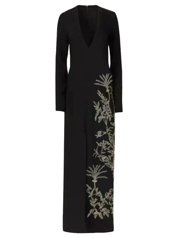 Costarellos Vita Beaded-appliqué Gown - Black