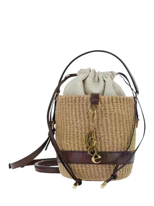 Chloé Charm-embellished Bucket Bag - Neutrals