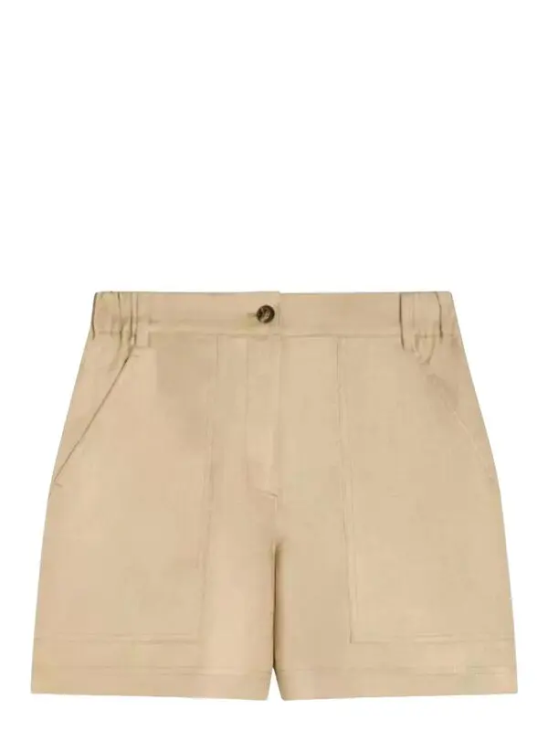 Max Mara Button Pocket Shorts - Neutrals