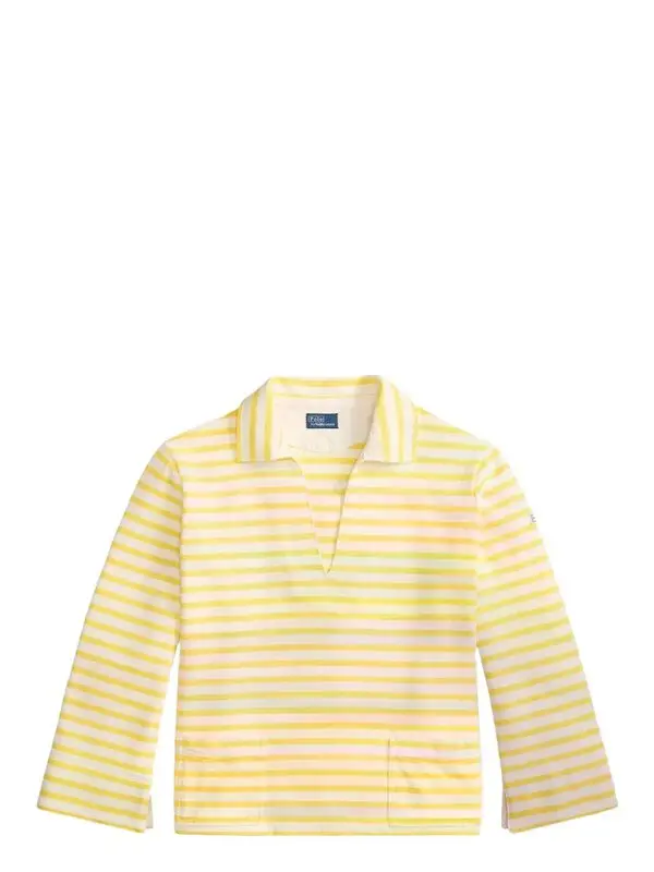 Polo Ralph Lauren Striped V-neck Top - Yellow