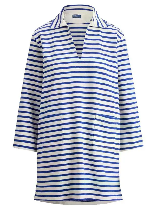 Polo Ralph Lauren Striped V-neck Dress - Blue