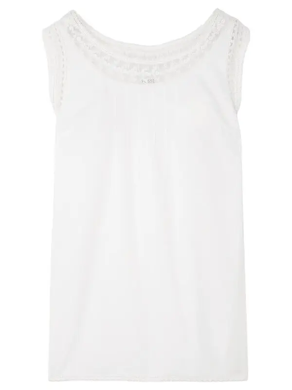 Posse Danielle Lace-trimmed Mini Dress - White