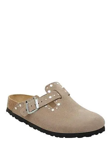 Pink Birkenstock Boston Rivets Clogs - Beige