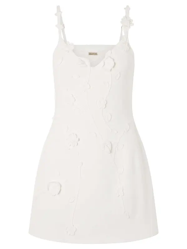 Cult Gaia Flora Appliquéd Mini Dress - Off-white