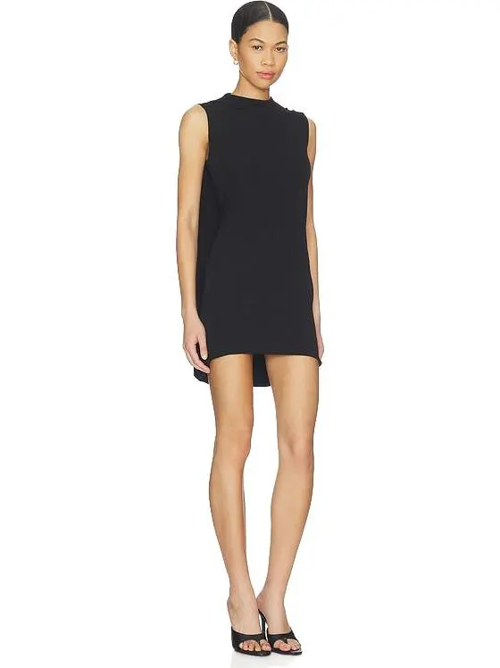 Alexander Wang Fitted Mini Dress With Drape Back - Black