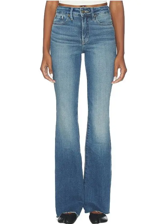 Good American Good Legs Flare Jeans - Blue