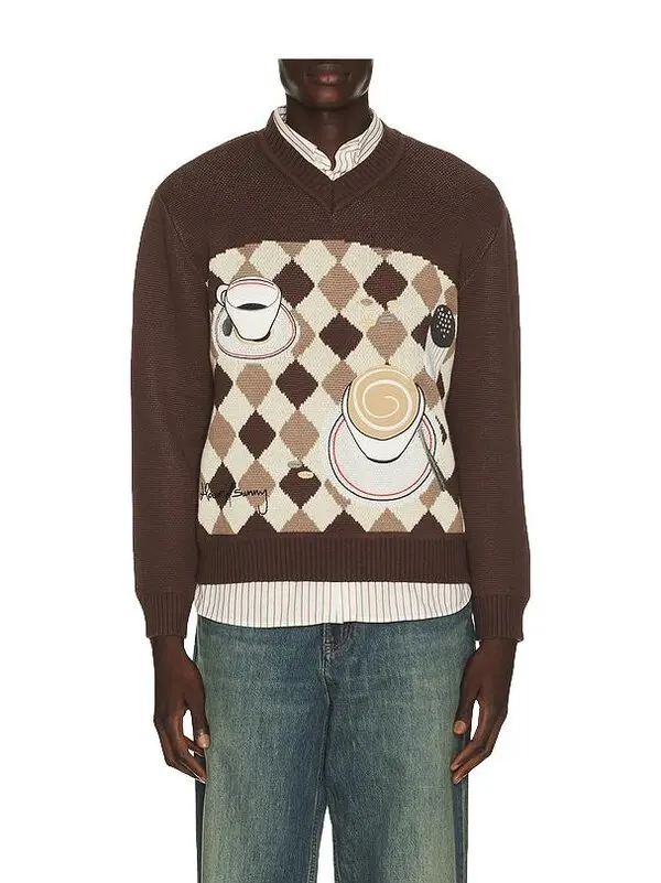 HOUSE OF SUNNY Daily Grind Knit Sweater - Brown