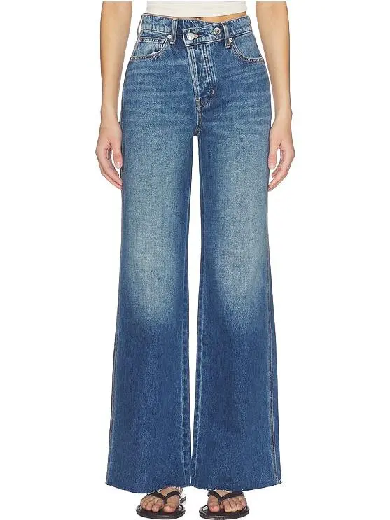Veronica Beard Taylor Wide Leg Jeans - Blue
