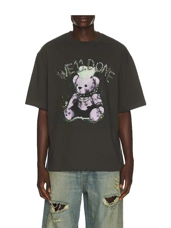 We11Done Punk Teddy T-shirt In . Also - Grey
