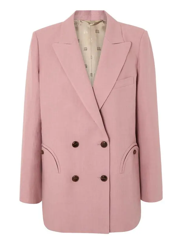BLAZÉ MILANO Midday Sun Linen Blazer - Pink