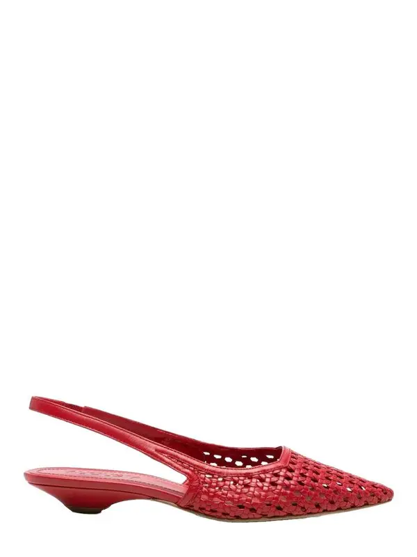 AUGUSTA Harper Leather Slingback Pumps - Red