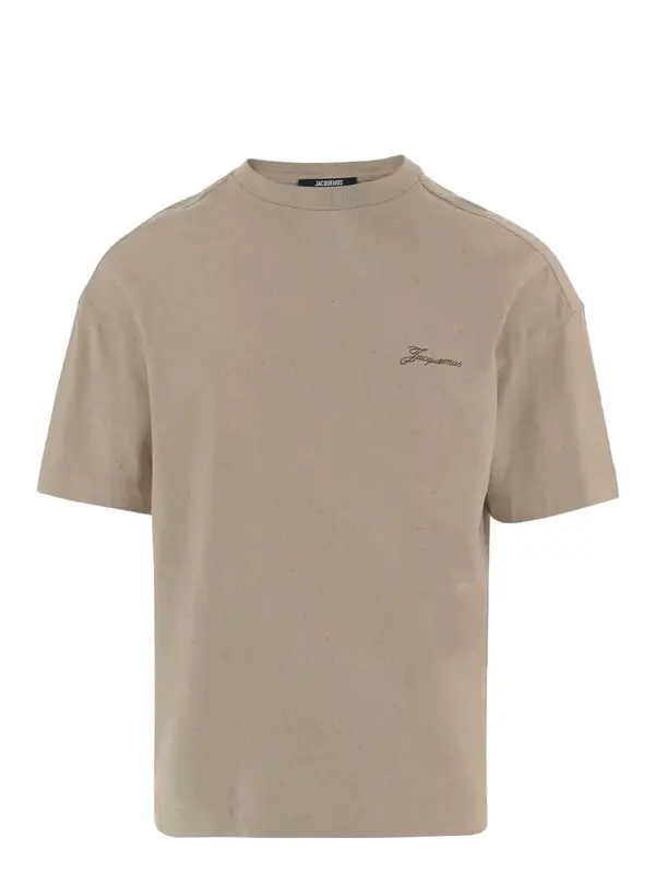 Jacquemus Logo-embroidered T-shirt - Neutrals