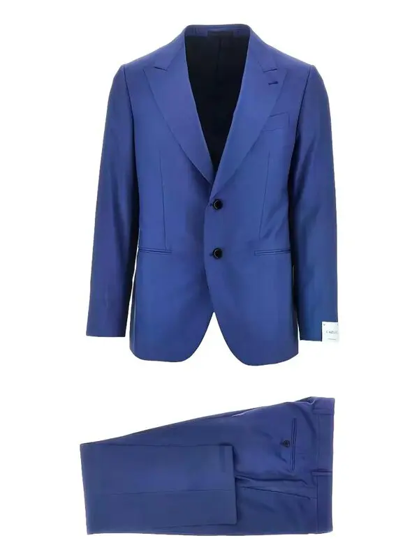 Caruso Single-breasted Two-piece Suit - Blue