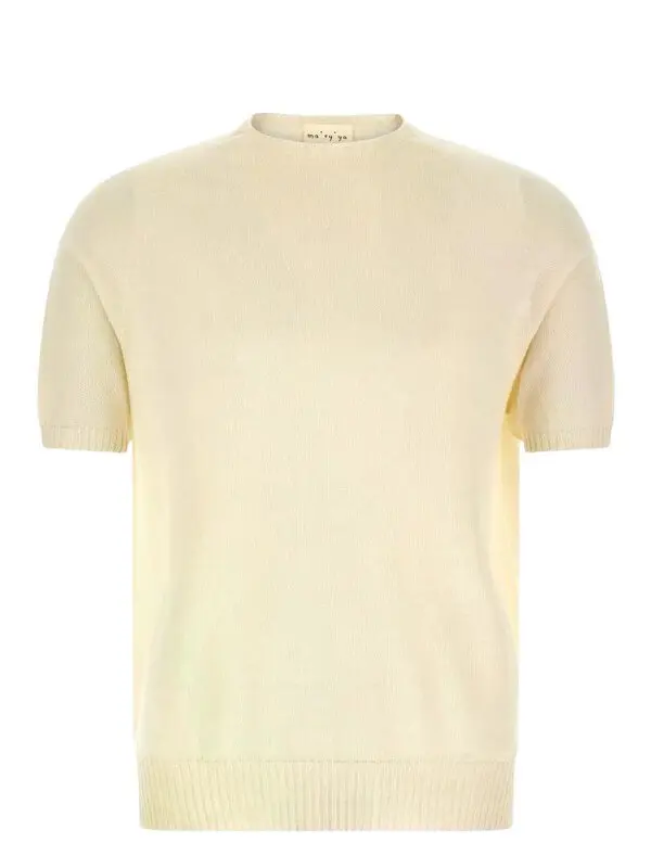 MA'RY'YA Short-sleeved Sweater - Neutrals