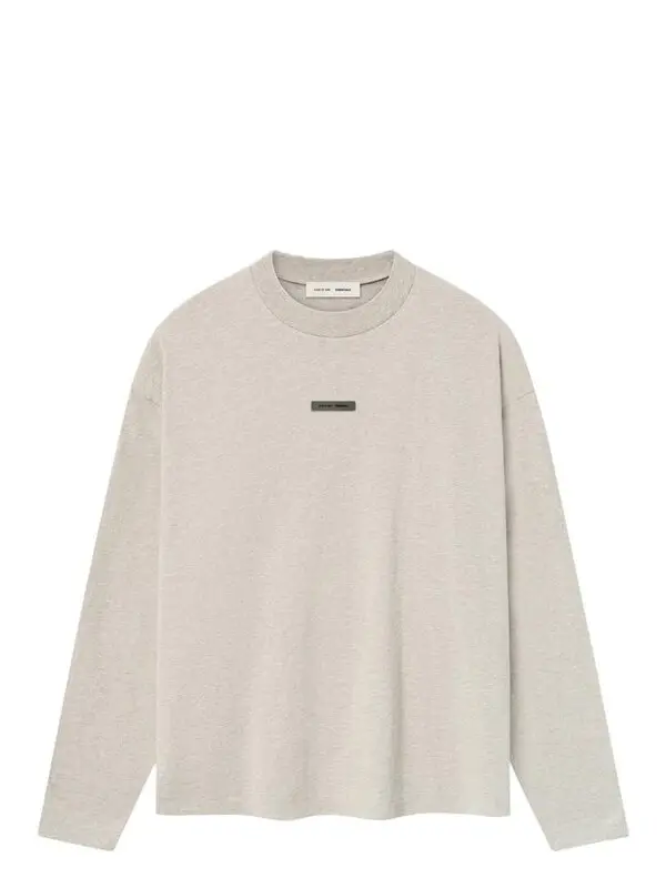 Fear Of God Classic Fit Long Sleeve Tee Heather Stone - Grey