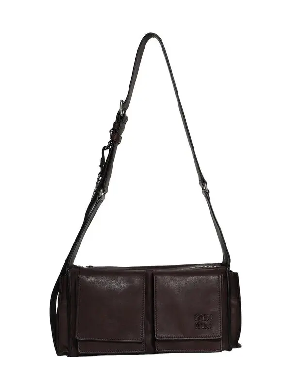 Miu Miu Nappa Leather Shoulder Bag - Brown