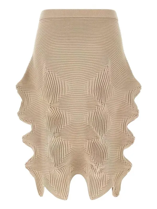 Issey Miyake Linkage Asymmetrical Skirt - Neutrals