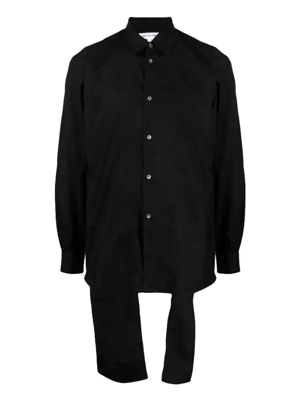 Comme Des Garçons Asymmetrical Long-sleeve Shirt - Black