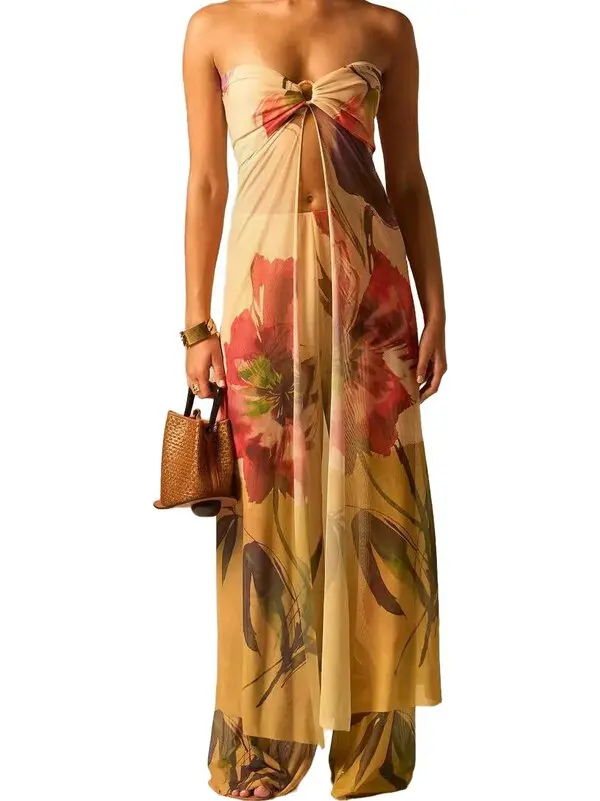 JBQ Floral Print Trousers - Neutrals