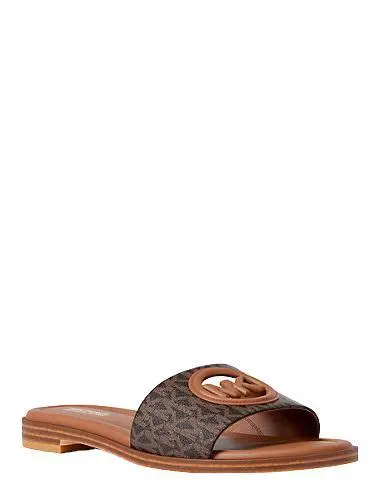 Michael Kors Carissa Logo Slide Sandal - Brown