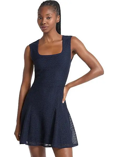 Michael Kors Lace Mini Dress - Blue