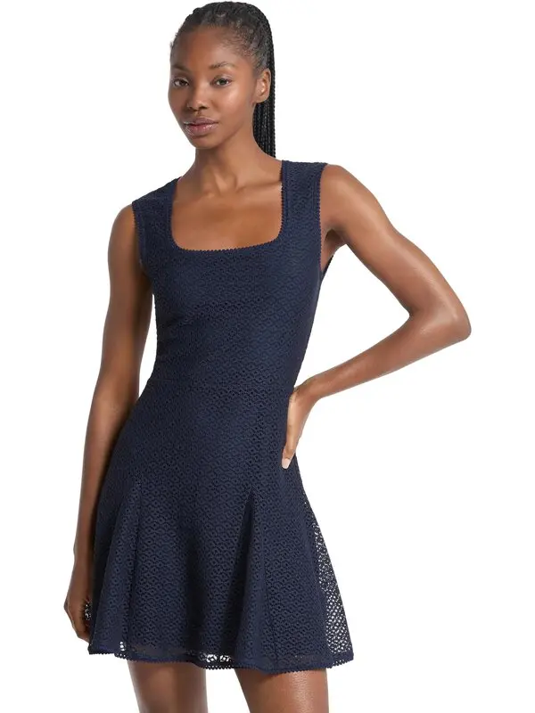 Michael Kors Lace Mini Dress - Blue