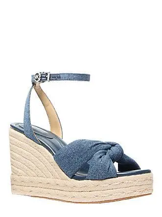 Michael Kors Elena Denim Wedge Sandal - Blue