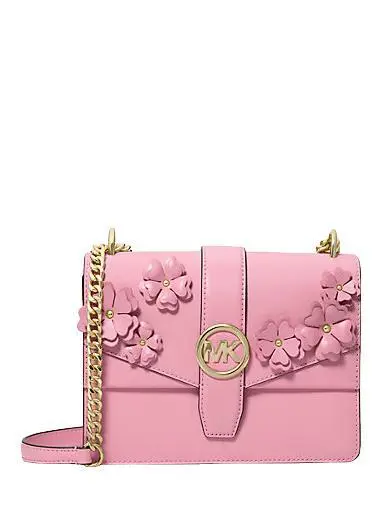 Michael Kors Greenwich Small Floral Embellished Crossbody Bag - Pink