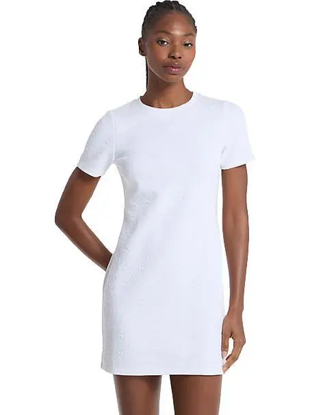 Michael Kors Logo Jacquard Dress - White