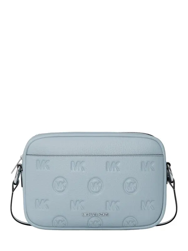 Michael Kors Large Logo De-bossed Camera Crossbody Bag - Blue
