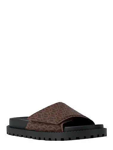 Michael Kors Luka Logo Slide Sandal - Brown
