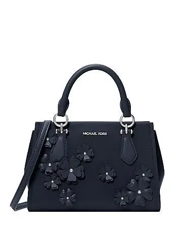 Michael Kors Floral Embellished Satchel - Blue