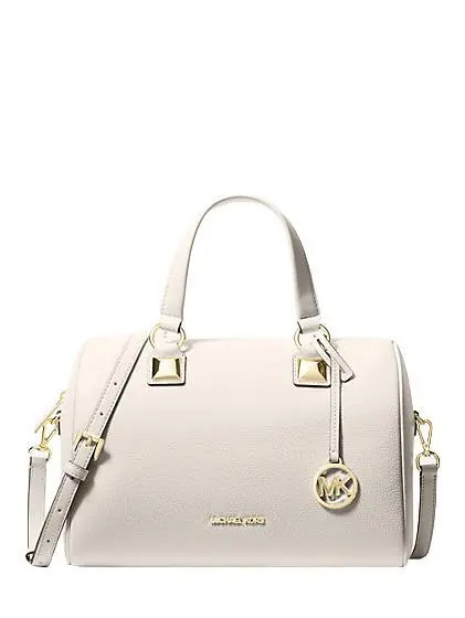 Michael Kors Pebbled Leather Duffle Bag - Natural