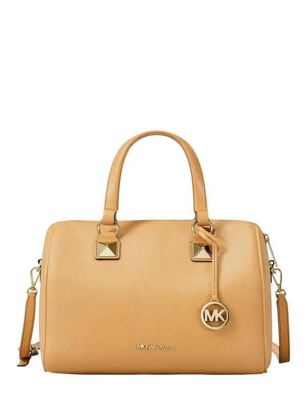 Michael Kors Pebbled Leather Duffle Bag - Yellow