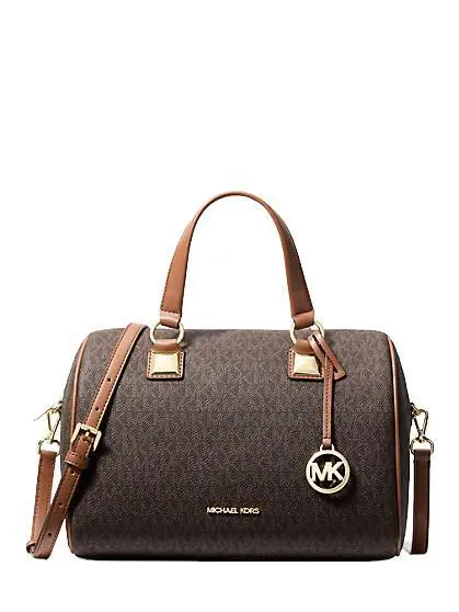 Michael Kors Signature Logo Duffle Bag - Brown