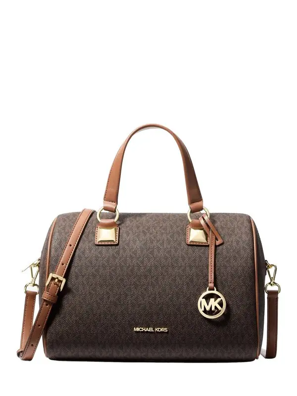 Michael Kors Signature Logo Duffle Bag - Brown