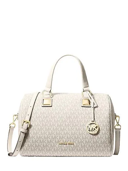 Michael Kors Signature Logo Duffle Bag - Natural