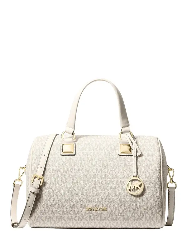 Michael Kors Signature Logo Duffle Bag - Natural