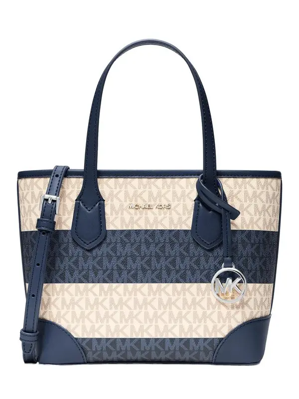 Michael Kors Eva Extra-small Signature Logo Convertible Crossbody Bag - Blue