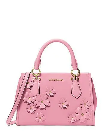 Michael Kors Small Floral Embellished Satchel - Pink