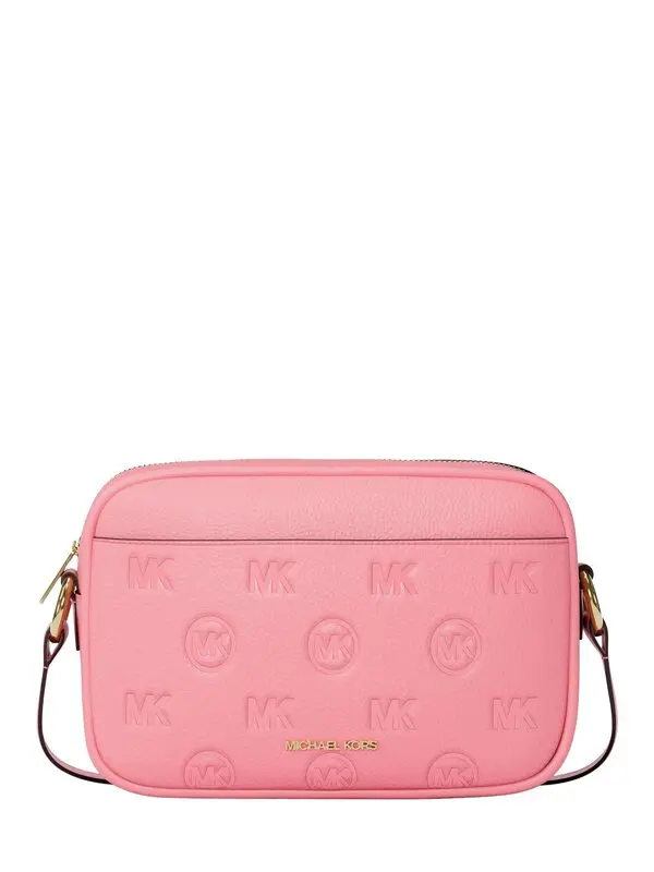Michael Kors Large Logo Debossed Camera Crossbody Bag - Pink