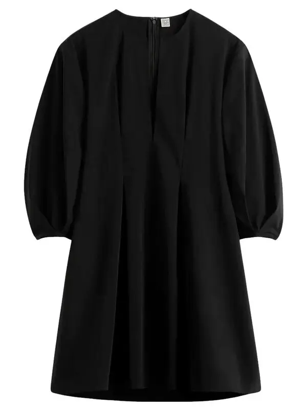 TOTEME Pleat-detail Mini Dress - Black