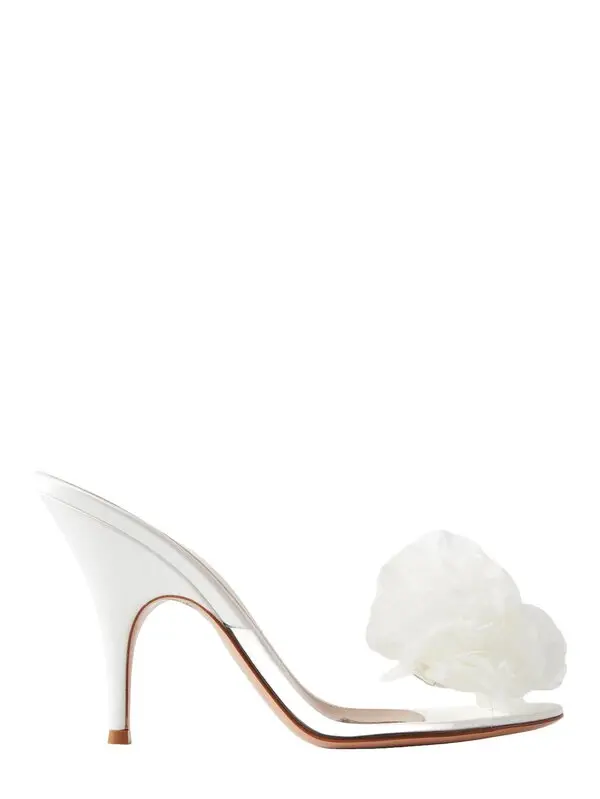 GIANVITO ROSSI Igea 95 Embellished Pvc Sandals - White