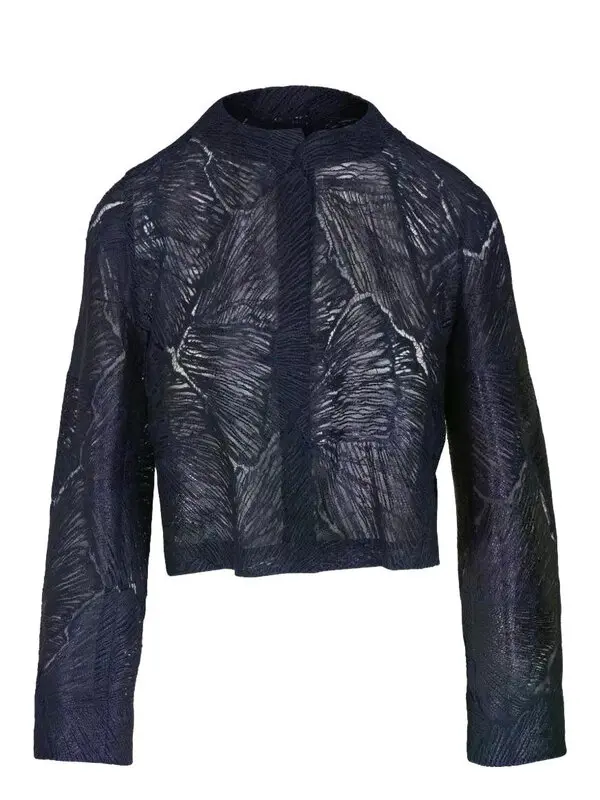 Akris Cropped Lace Jacket - Blue