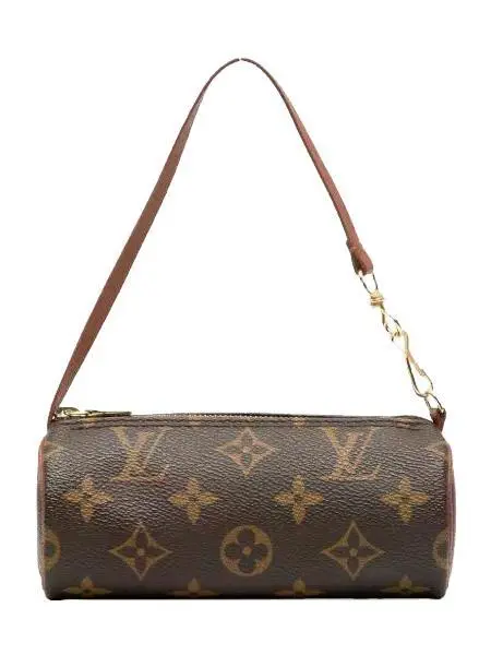 LOUIS VUITTON 1990-2020 Monogram Papillon Pochette Handbag - Brown