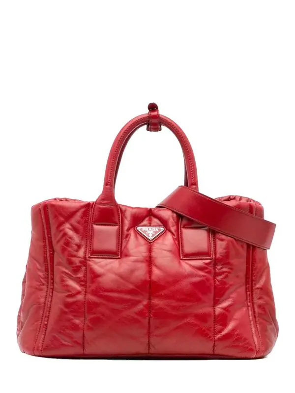 Prada Nappa Leather Satchel - Red