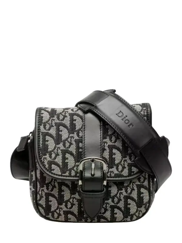 Dior 2003 Diorissimo Trotter Canvas Crossbody Bag - Black